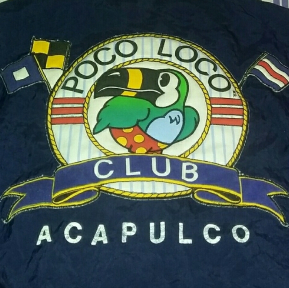 1987 Poco Loco Acapulco Windbreaker Jacket Mexico Vin… - Gem